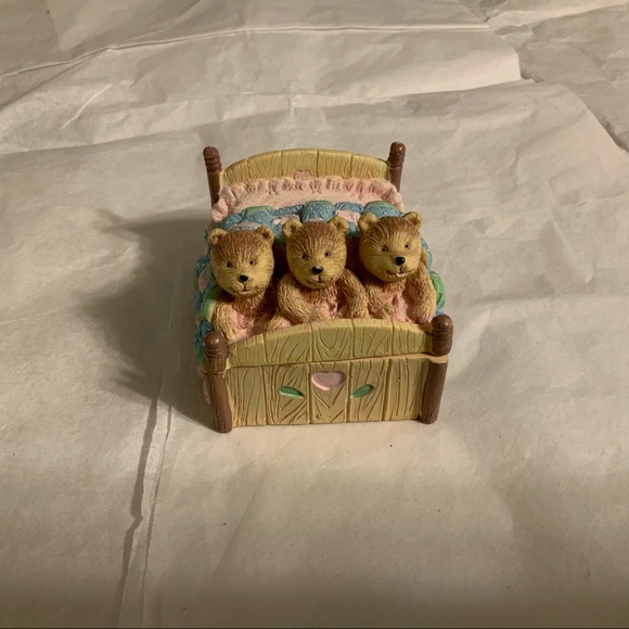 Accents | 3 Little Bears In A Bed Trinket Box Polyresin | Poshmark